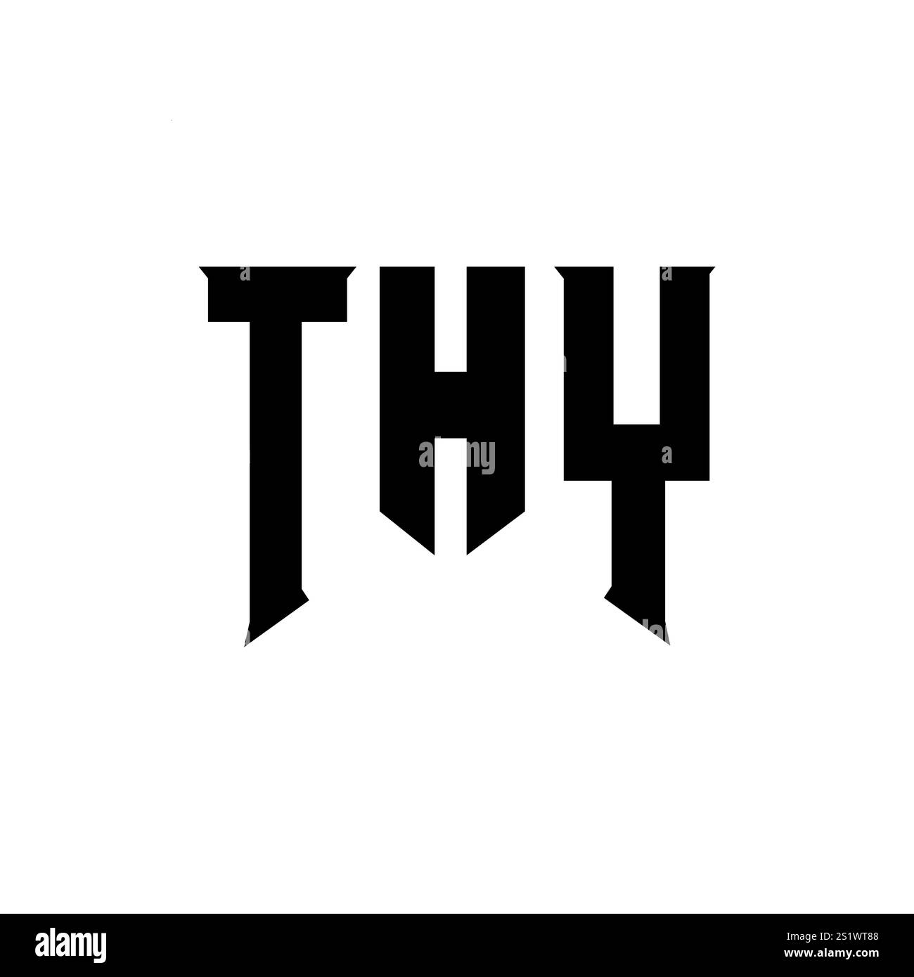 THY Letter Logo Design For Technology Company THY Logo Design Black
