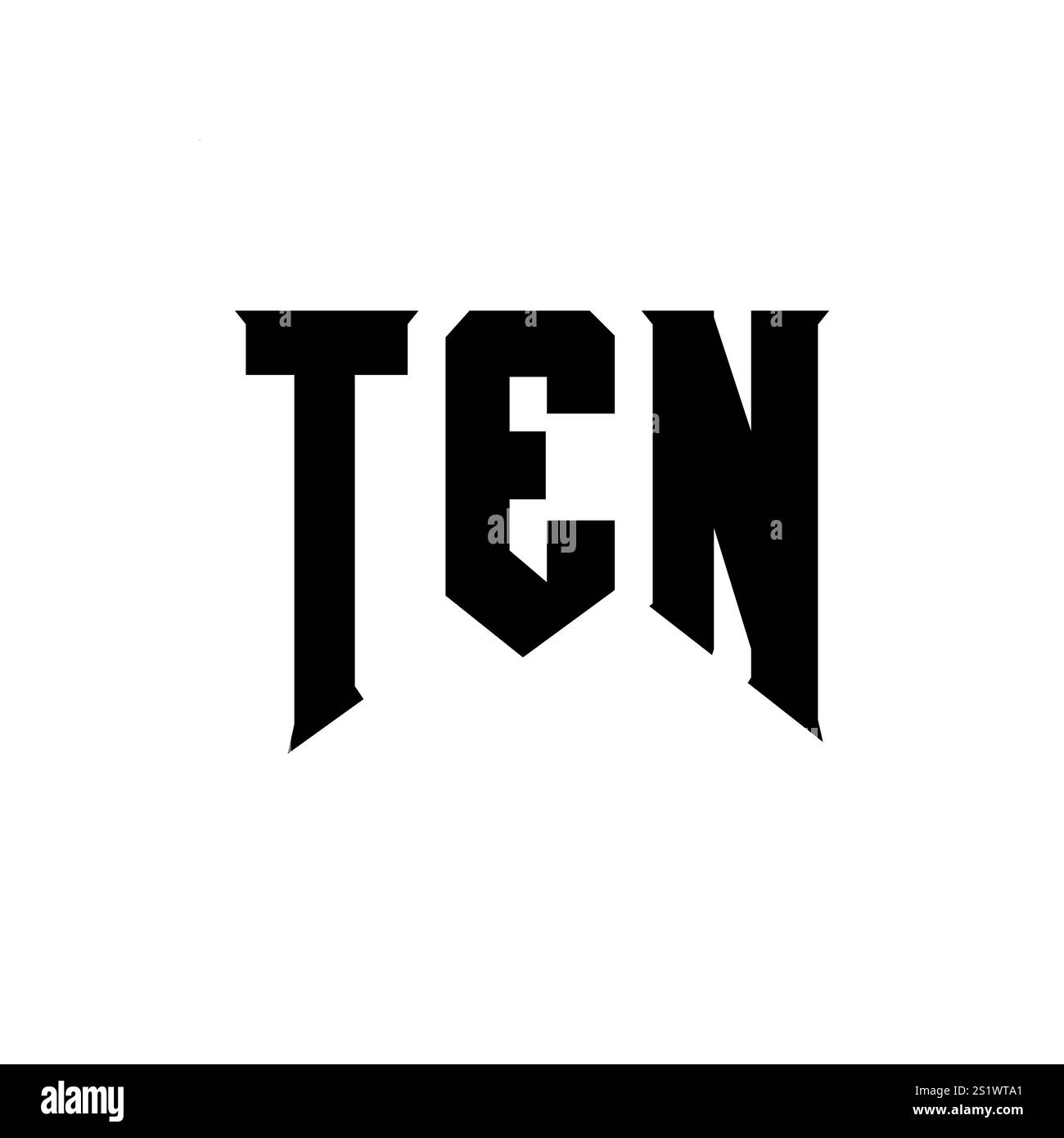 TEN letter logo design for technology company. TEN logo design black ...