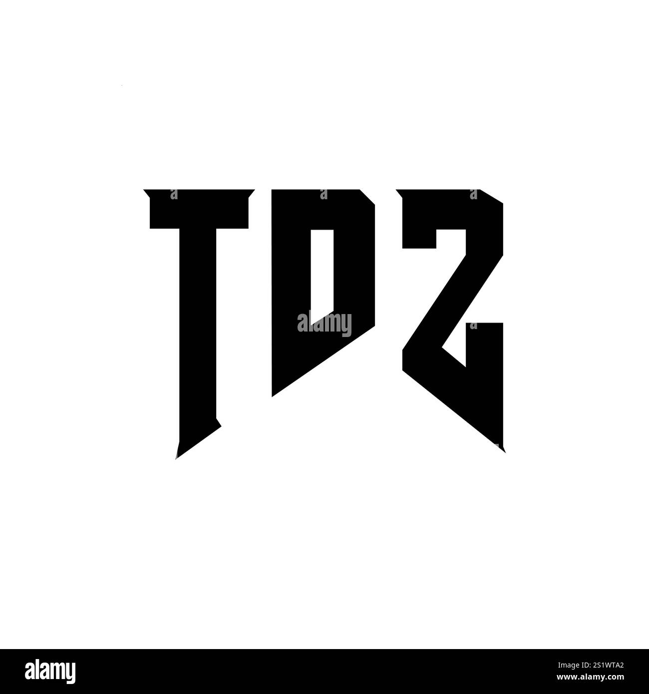 TDZ letter logo design for technology company. TDZ logo design black ...
