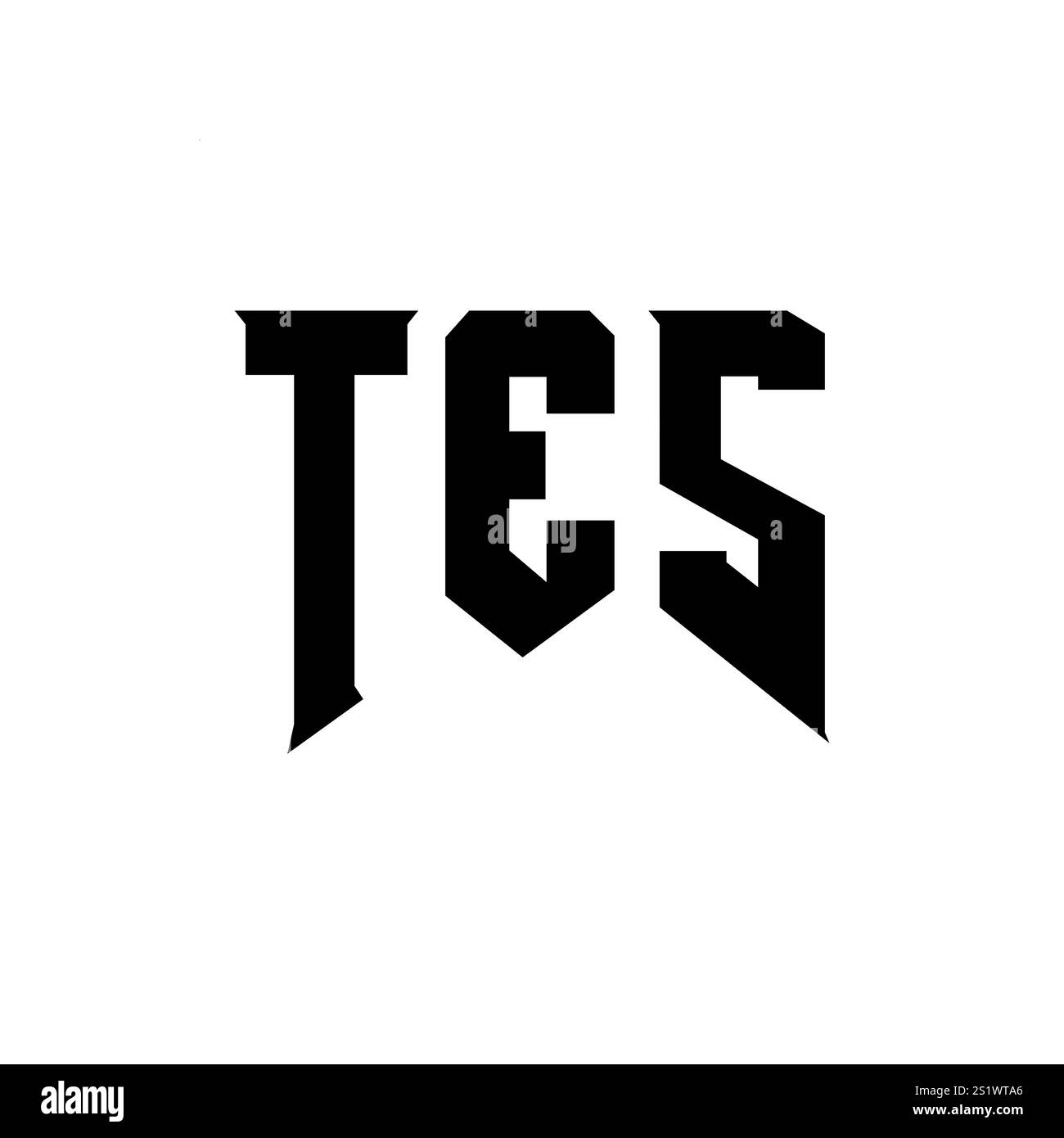 TES letter logo design for technology company. TES logo design black ...