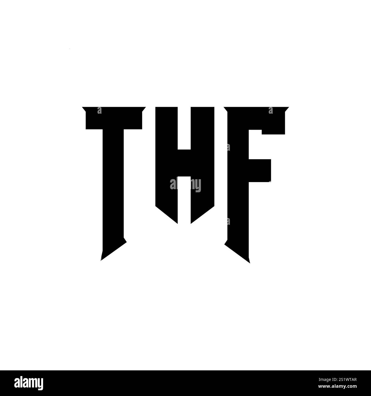 THF letter logo design for technology company. THF logo design black ...