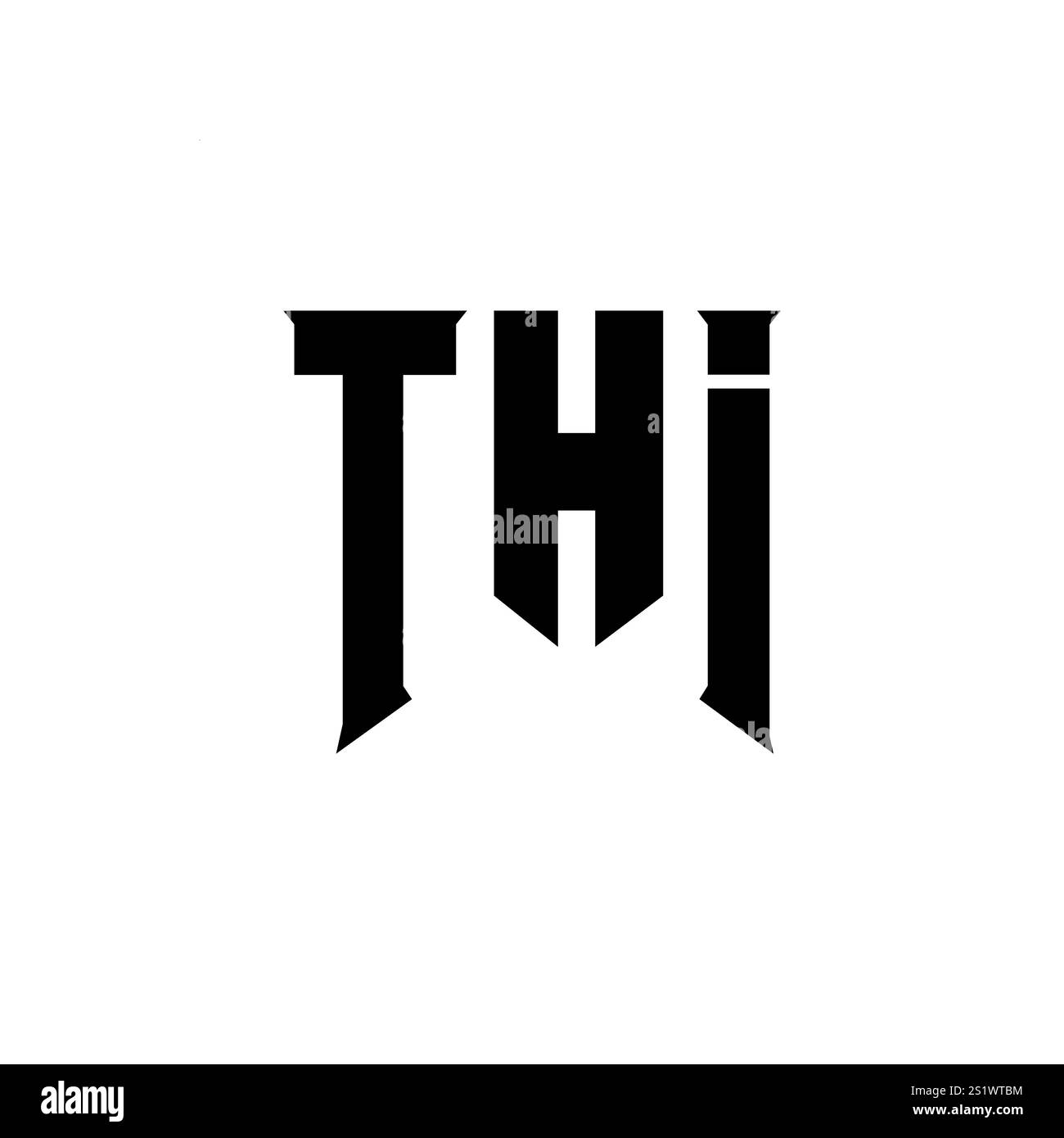 THI letter logo design for technology company. THI logo design black ...