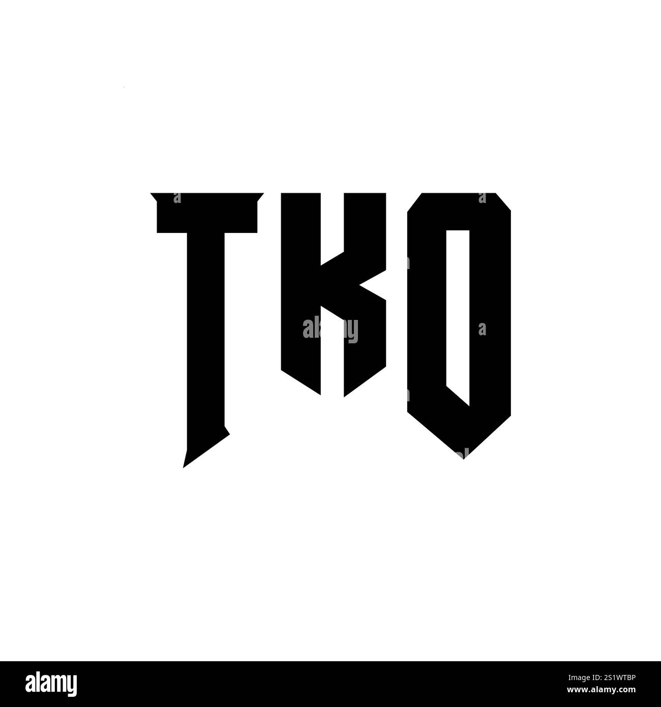 TKO letter logo design for technology company. TKO logo design black and white color combination ...
