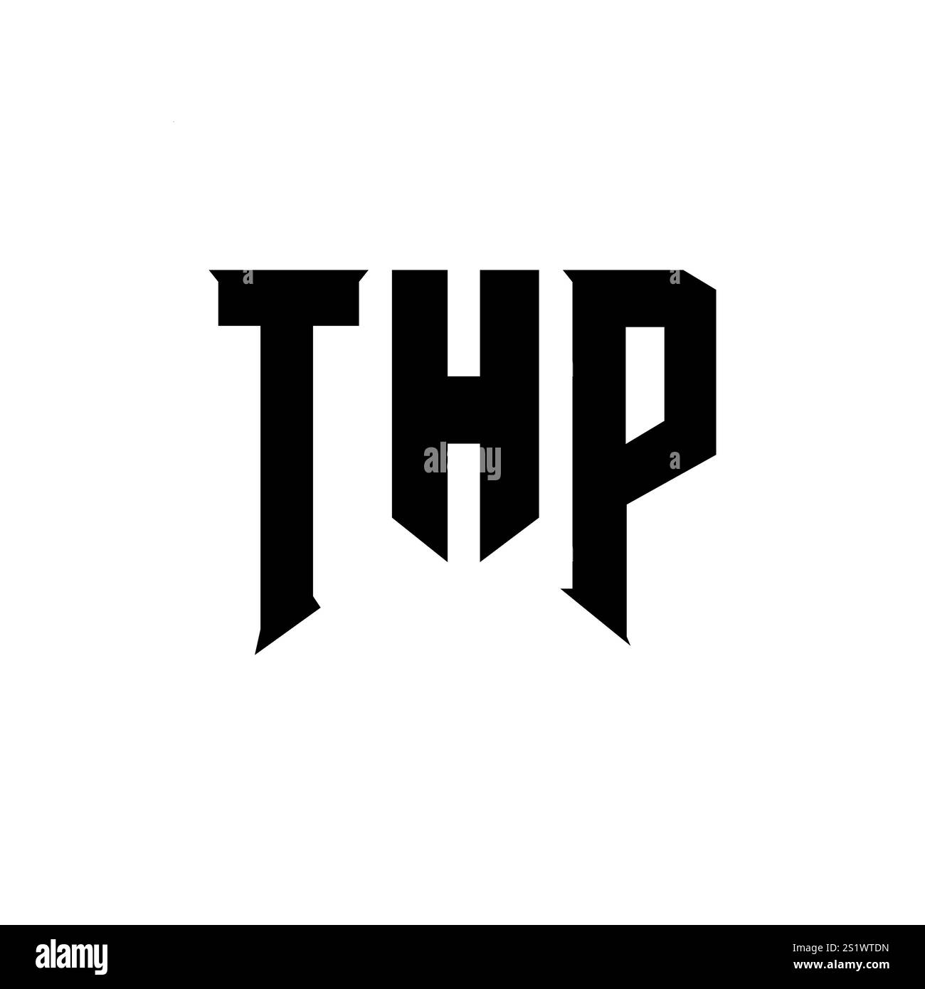 THP letter logo design for technology company. THP logo design black ...