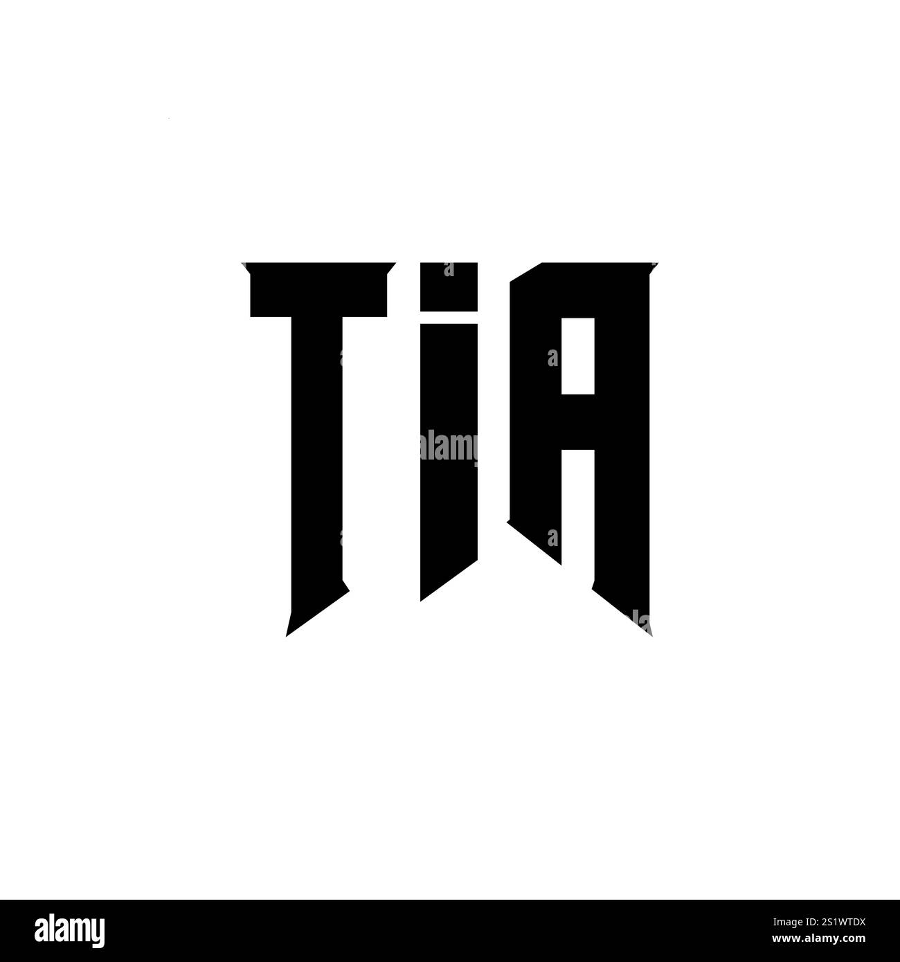 TIA letter logo design for technology company. TIA logo design black and white color combination ...