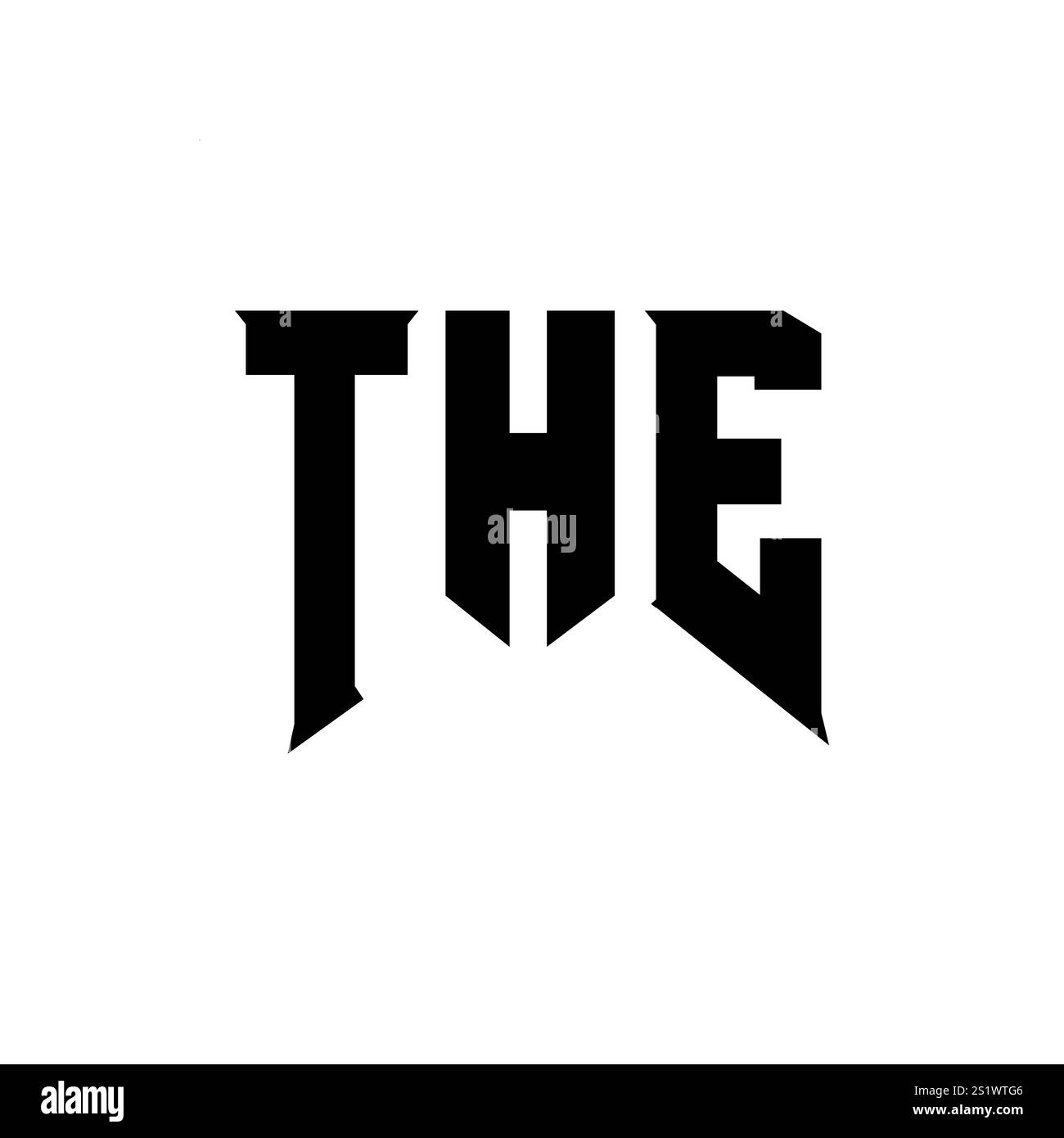 THE letter logo design for technology company. THE logo design black ...