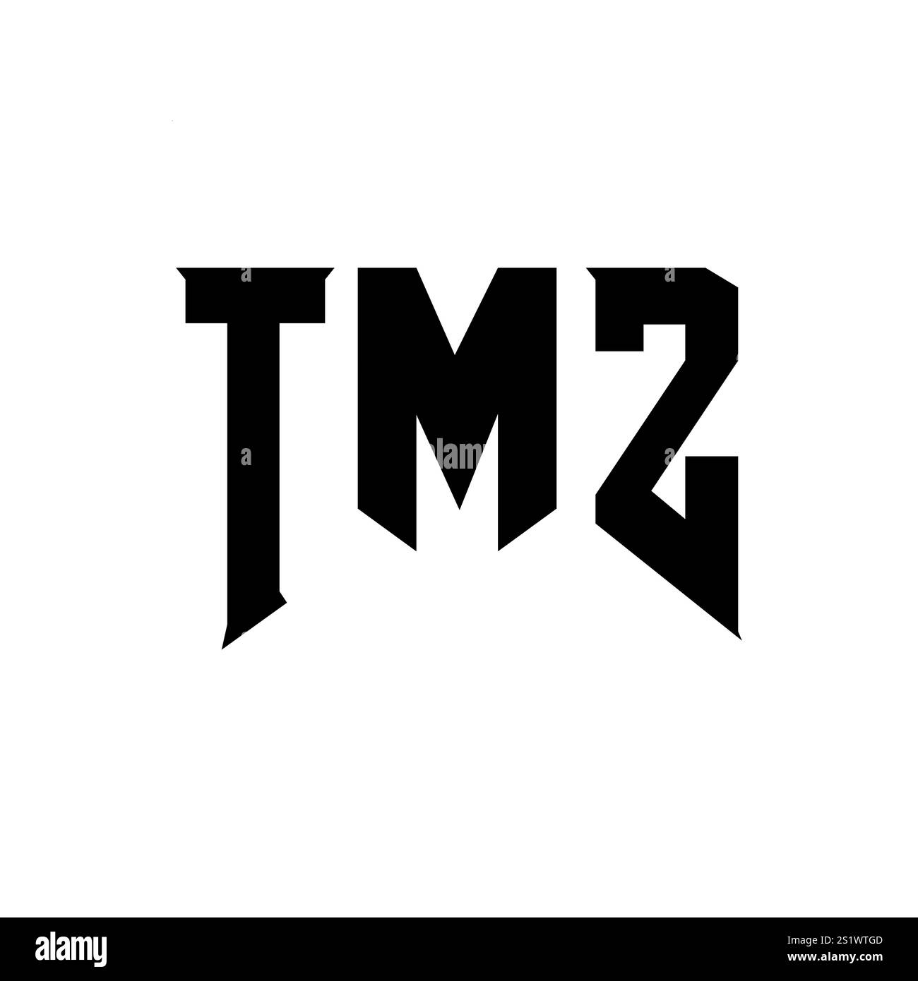 TMZ letter logo design for technology company. TMZ logo design black ...