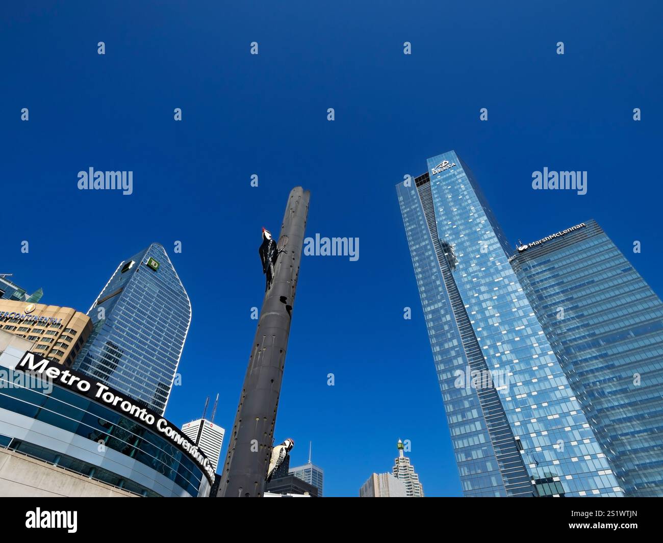 Toronto Canada / The Fastwurms Woodpecker Column Sculpture outside the ...