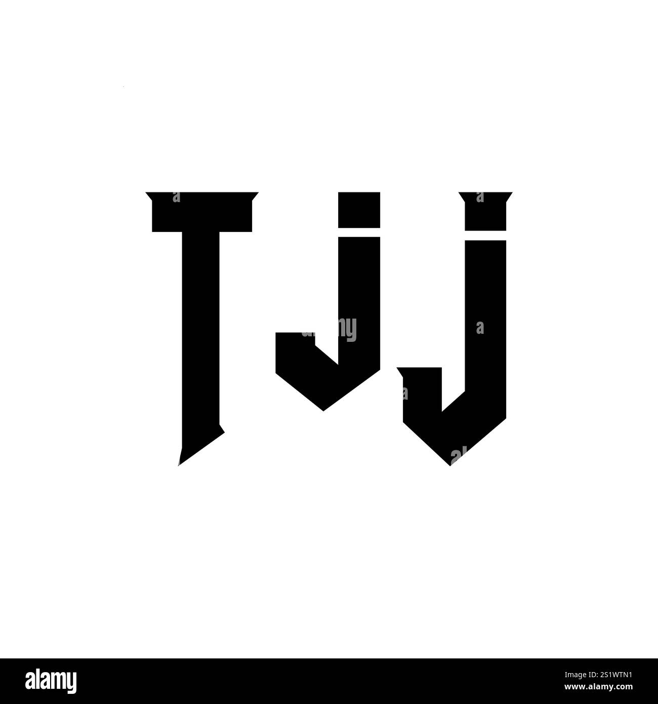 TJJ letter logo design for technology company. TJJ logo design black ...