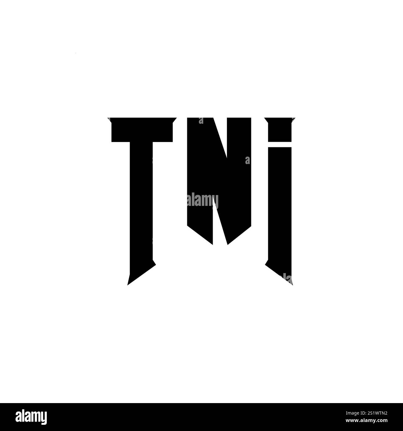 TNI letter logo design for technology company. TNI logo design black ...