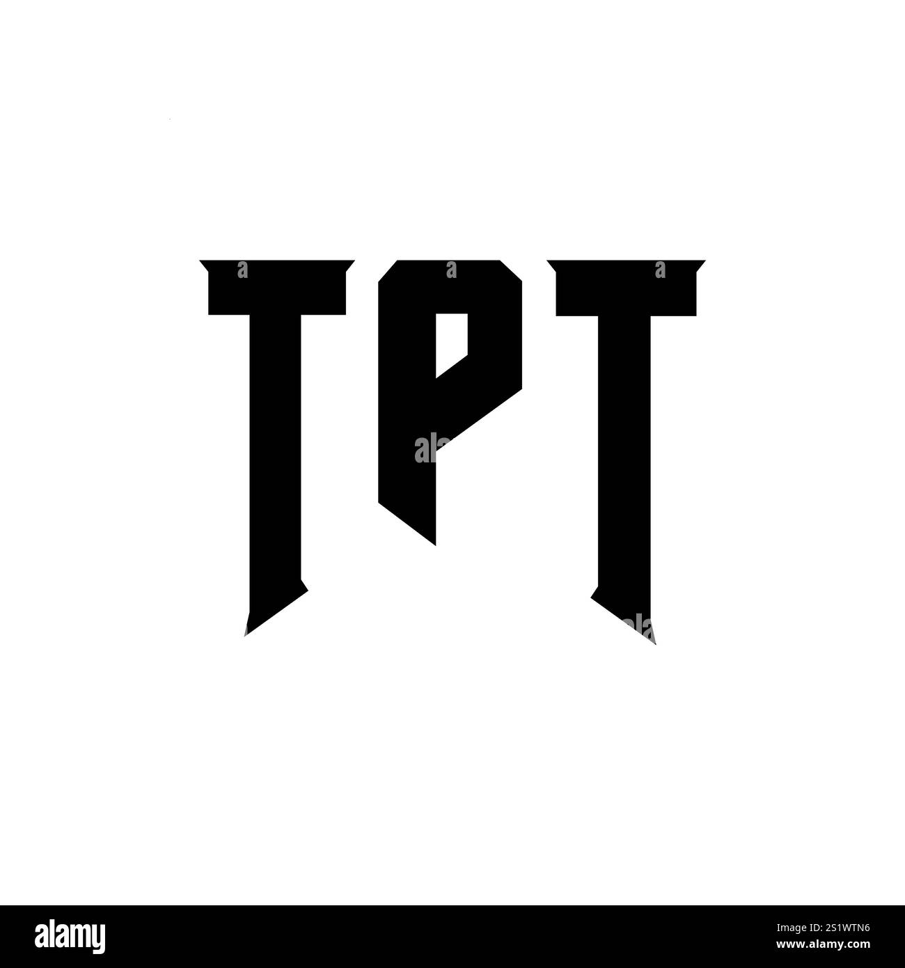 TPT letter logo design for technology company. TPT logo design black and white color combination ...