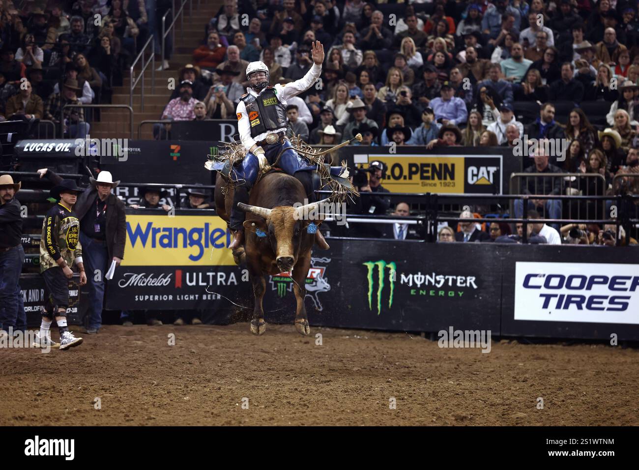 New York, USA. 04th Jan, 2025. Cort McFadden rides during PBR's Unleash ...
