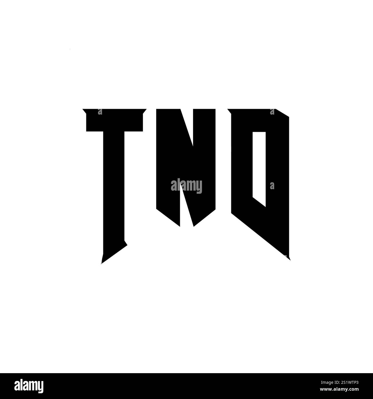 TND letter logo design for technology company. TND logo design black and white color combination ...