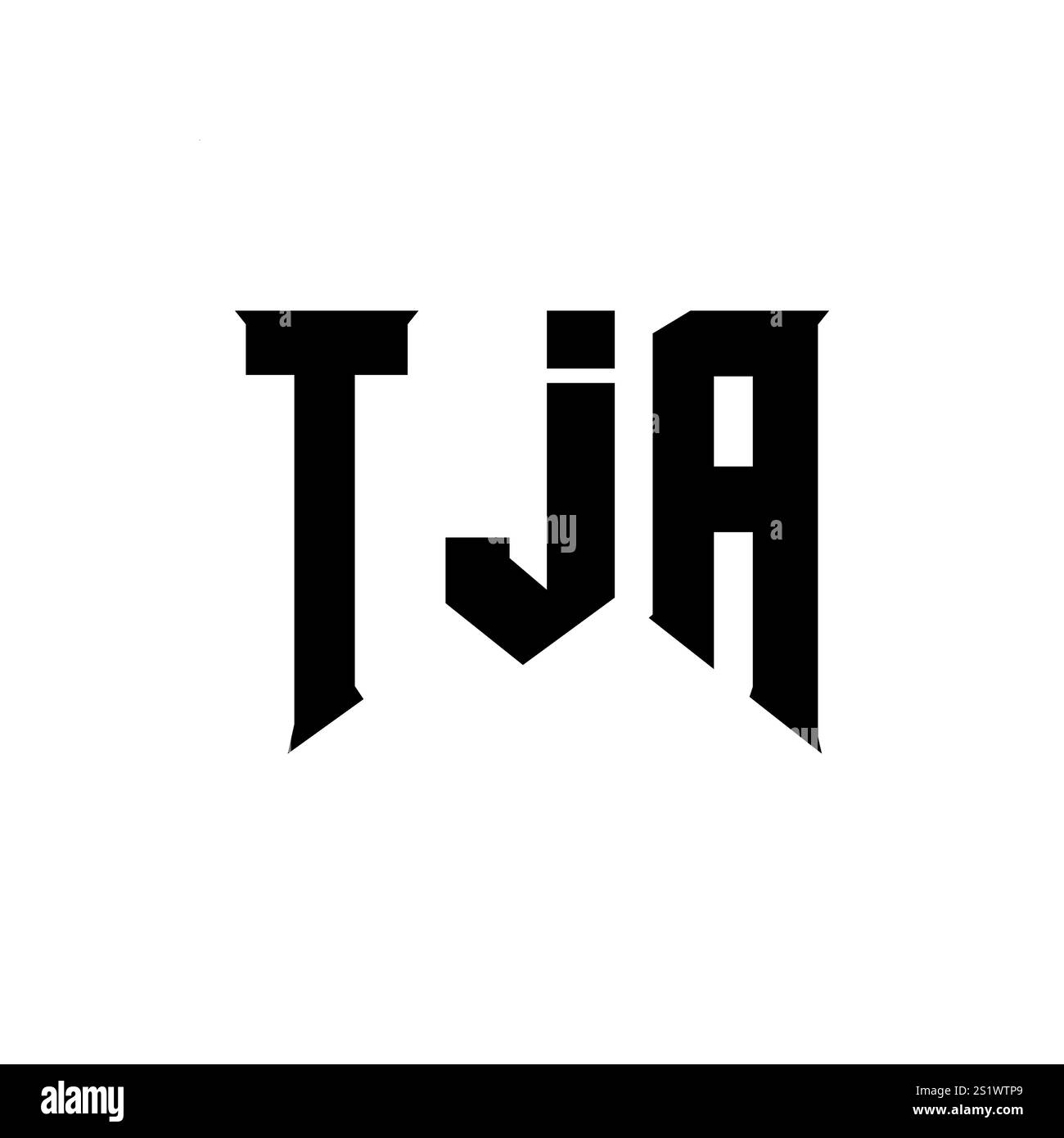 TJA letter logo design for technology company. TJA logo design black ...