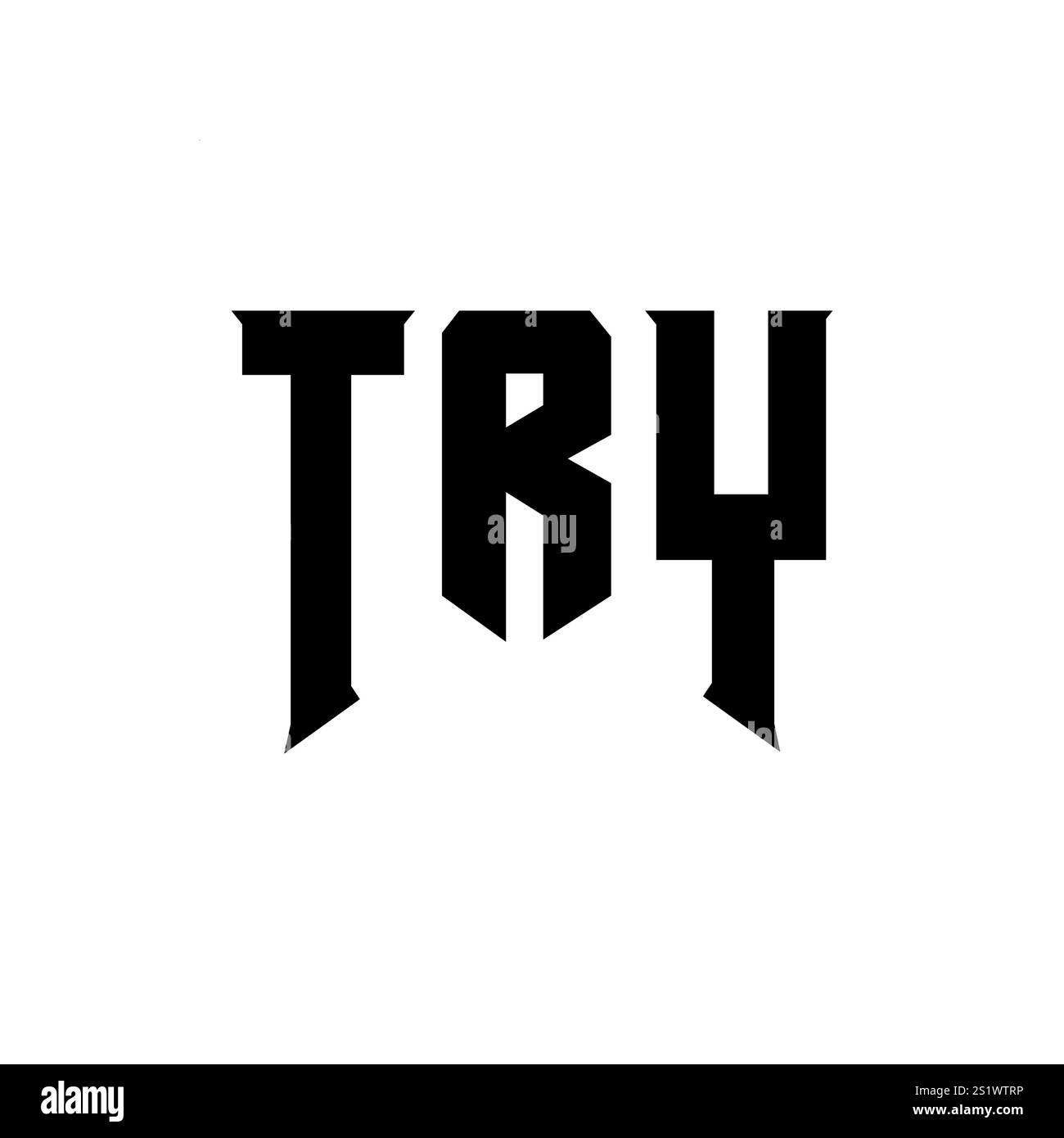 TRY letter logo design for technology company. TRY logo design black ...