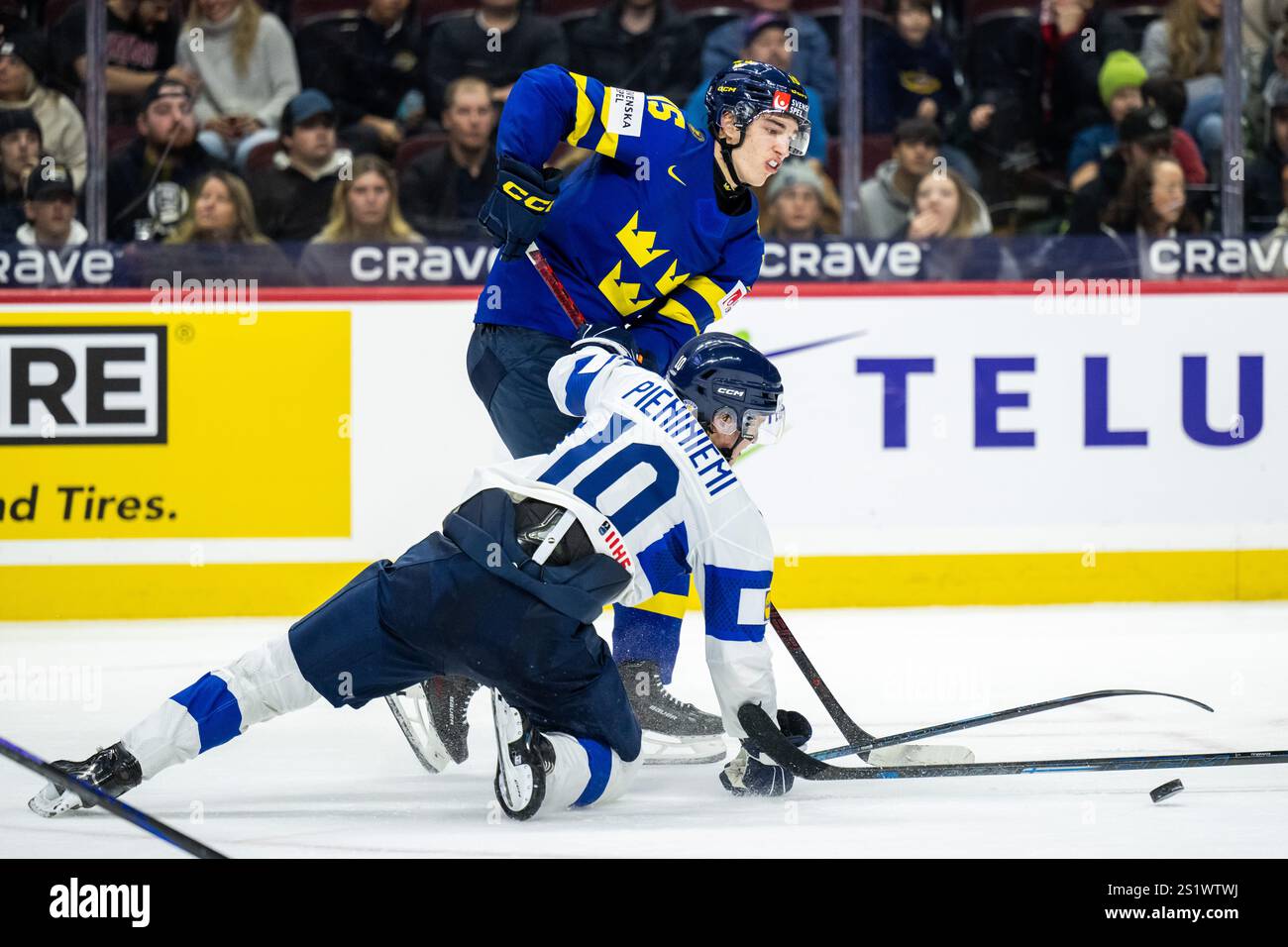 Emil Pieniemi of, Finland. , . and David Edstrom of Sweden during the ...