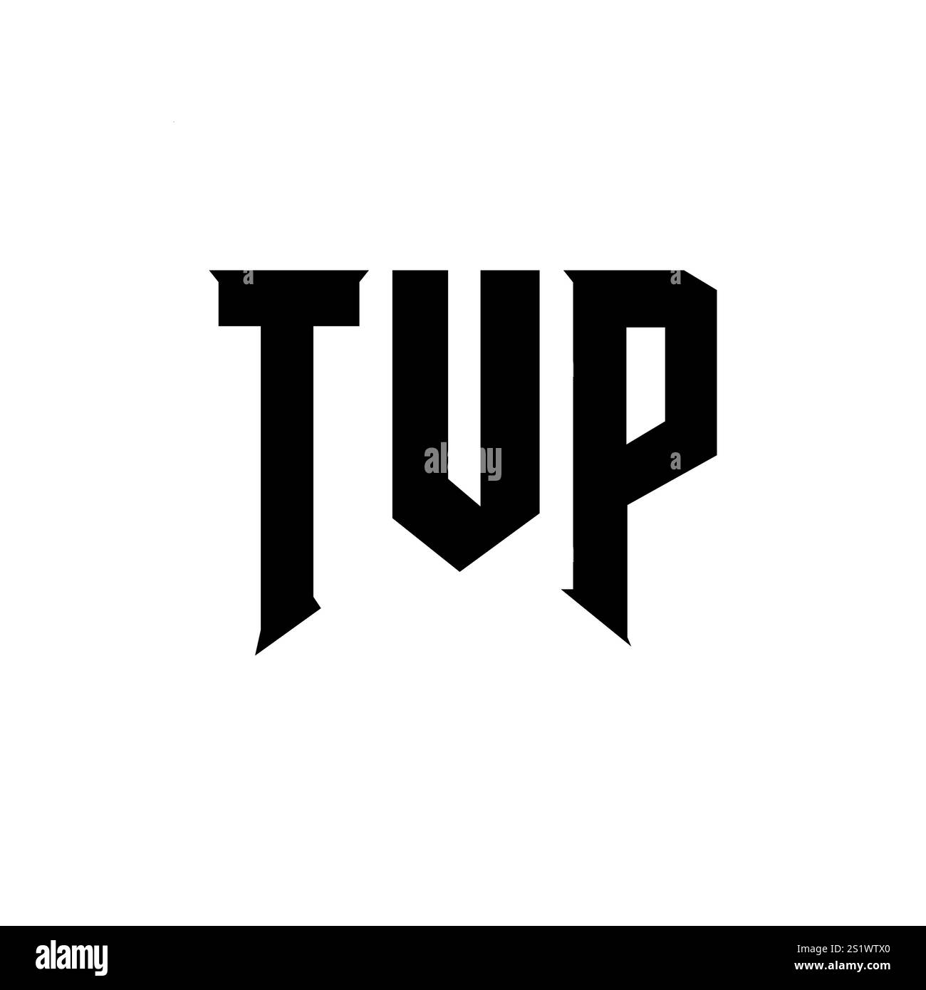TUP letter logo design for technology company. TUP logo design black and white color combination ...