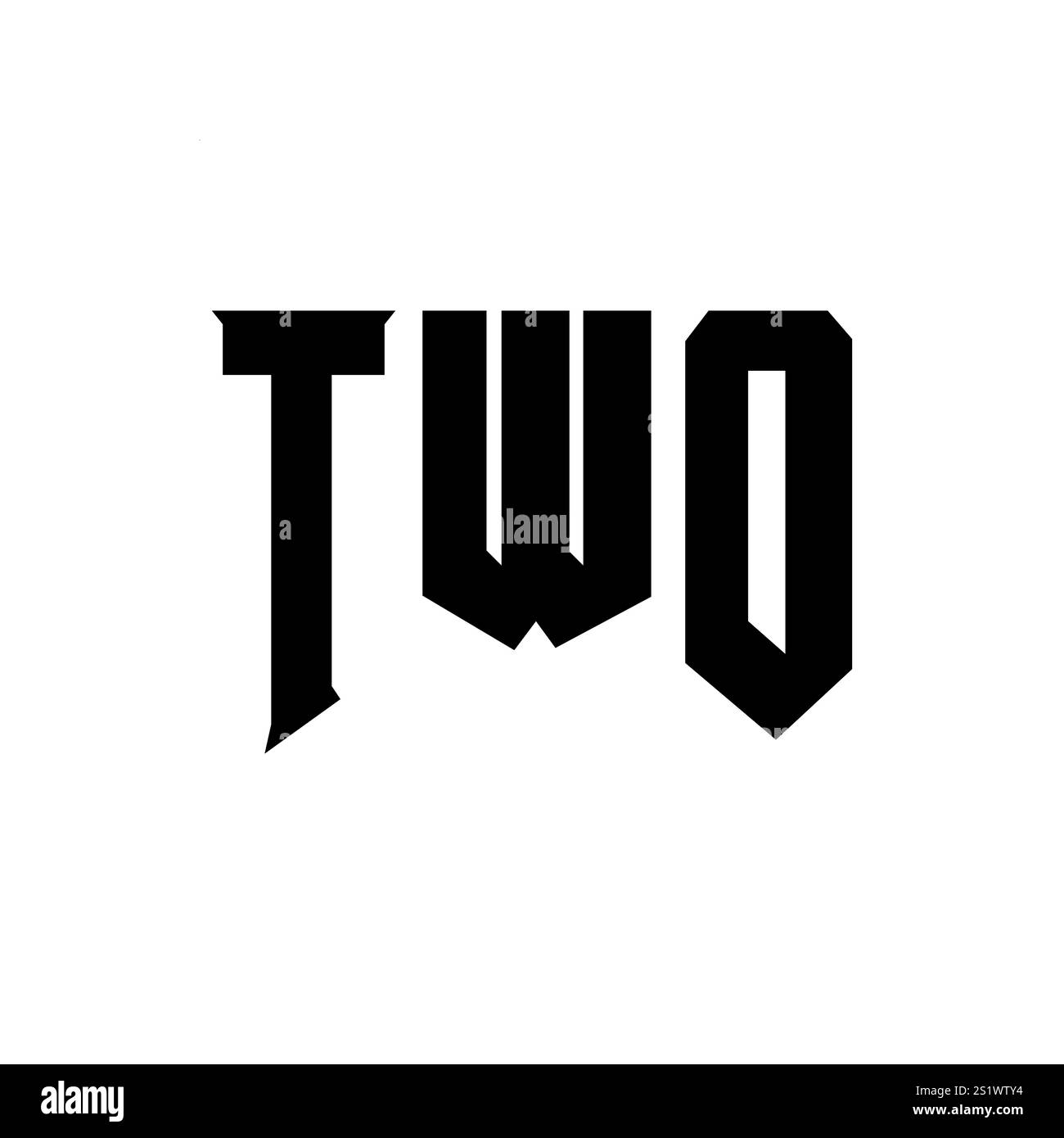 TWO letter logo design for technology company. TWO logo design black ...