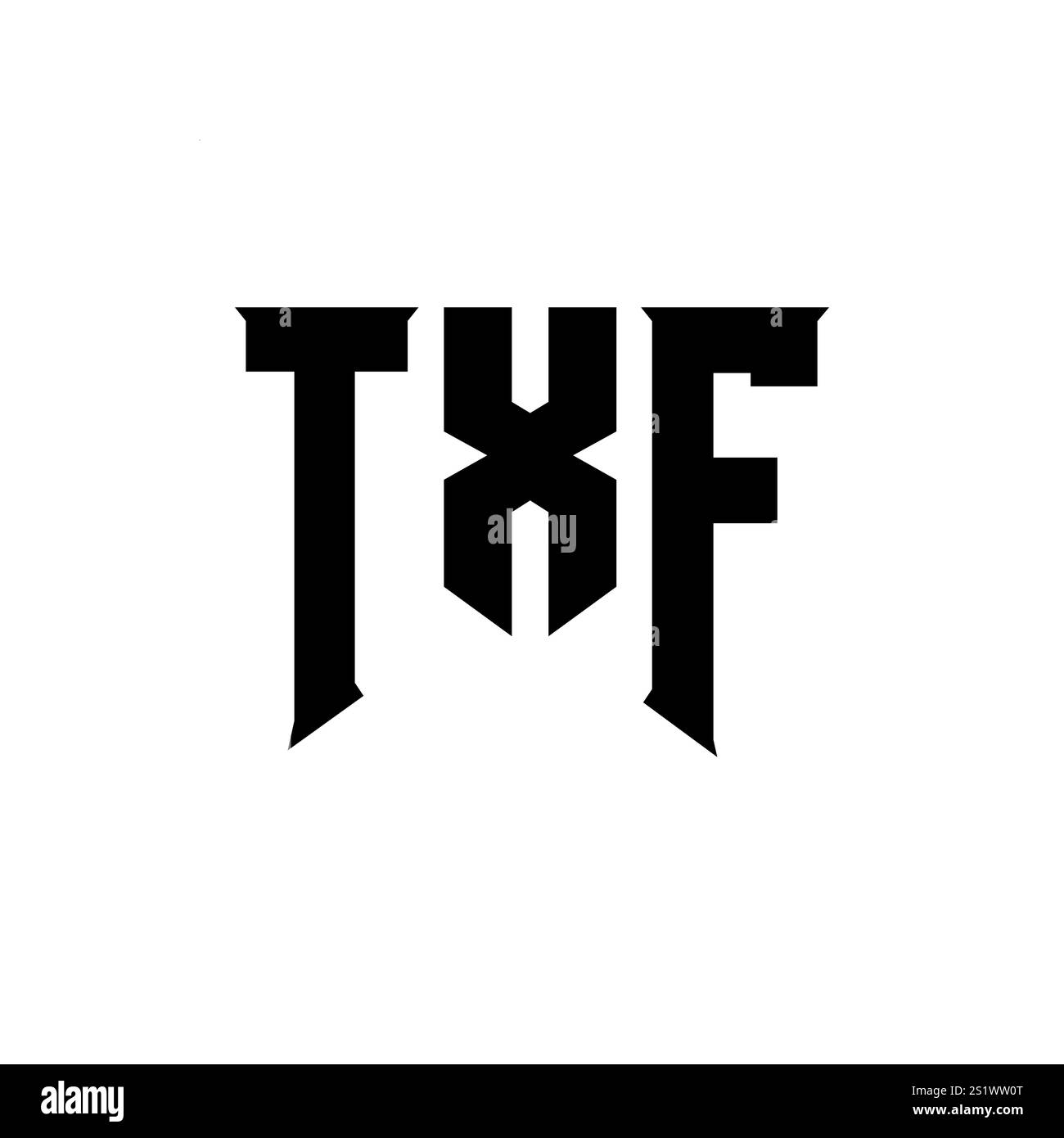 TXF letter logo design for technology company. TXF logo design black and white color combination ...