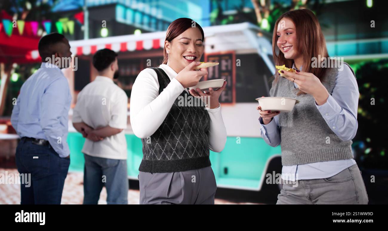 Diverse group of students eating lunch hi-res stock photography and ...