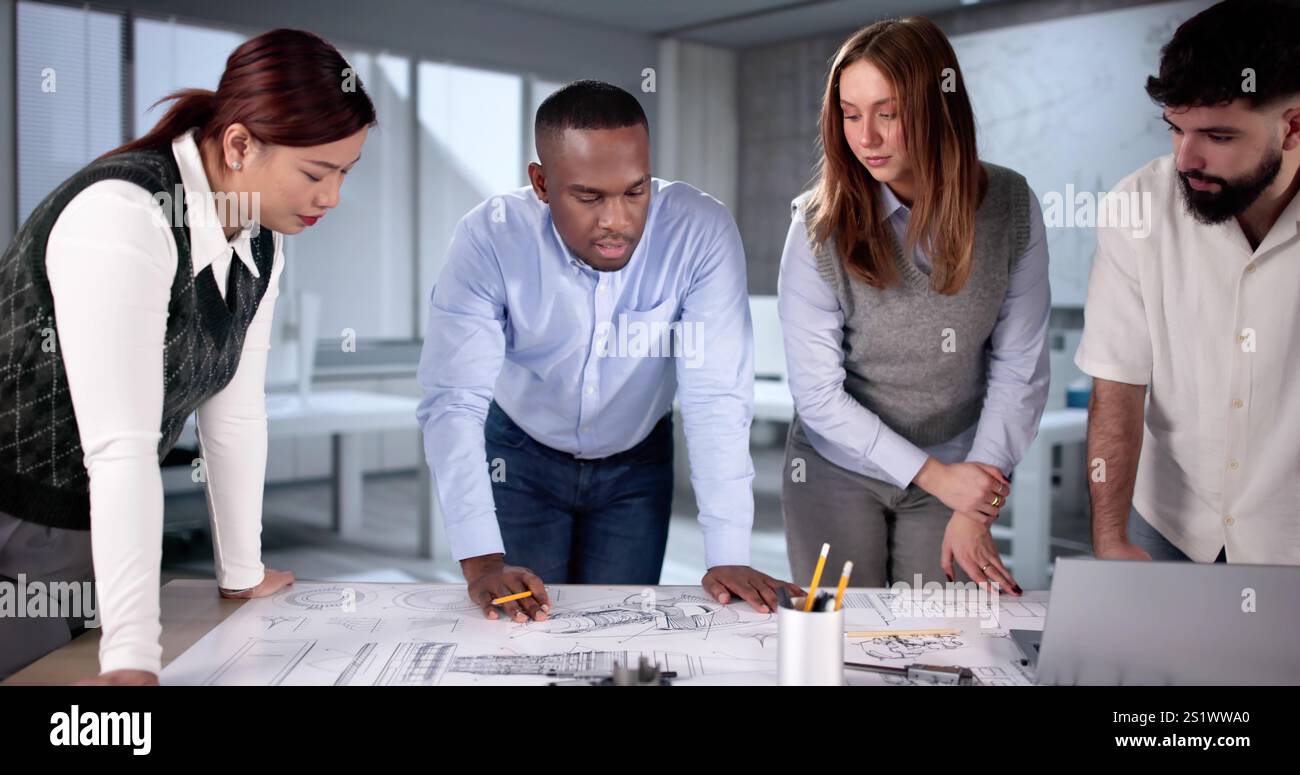 Designing mechanical drawing hi-res stock photography and images - Alamy