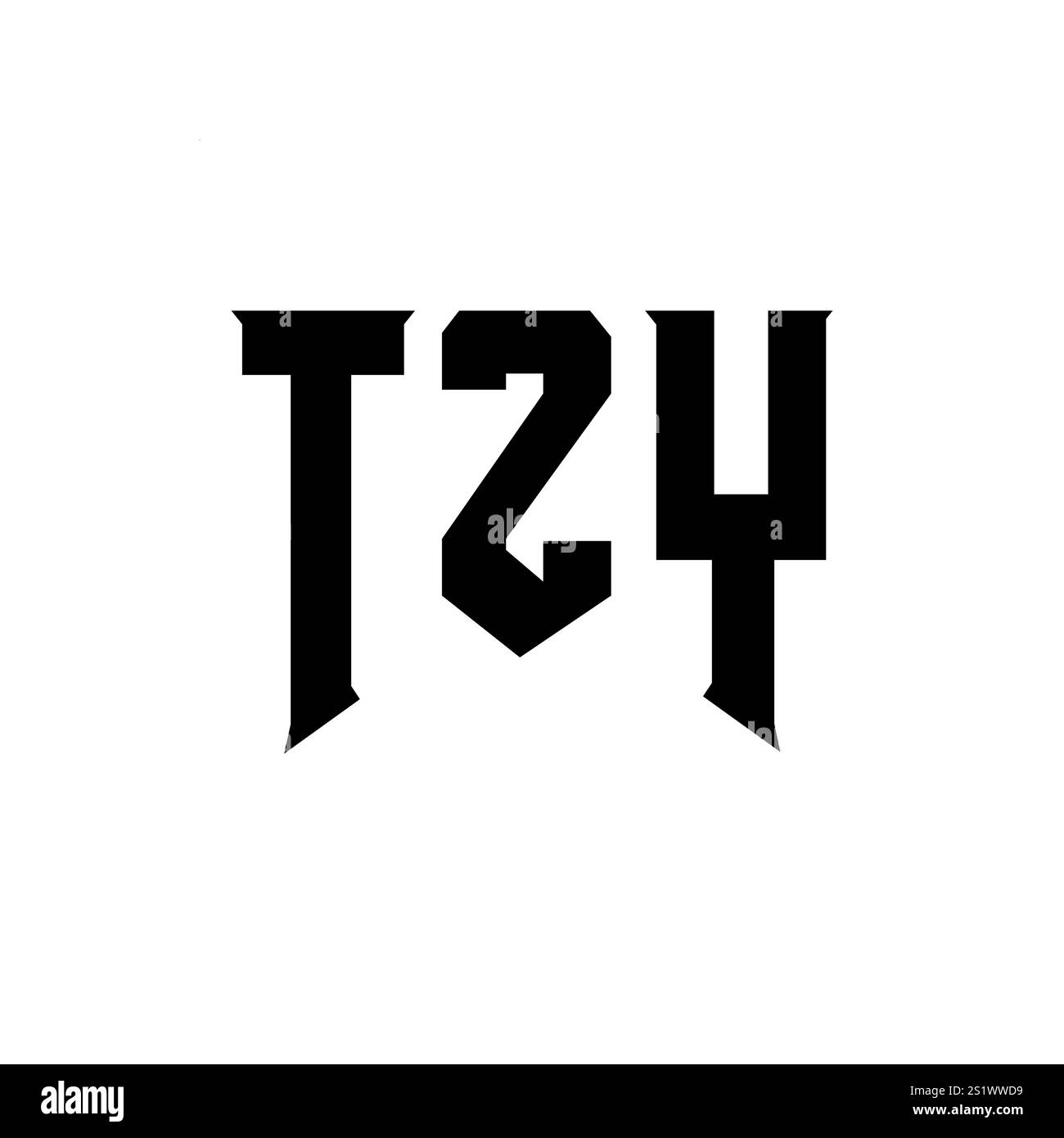 Tzy Letter Logo Design For Technology Company Tzy Logo Design Black And White Color Combination