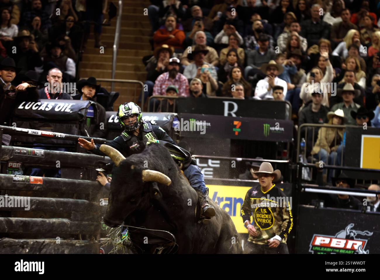 Jose Vitor Leme rides during PBR's Unleash The Beast buck off ...
