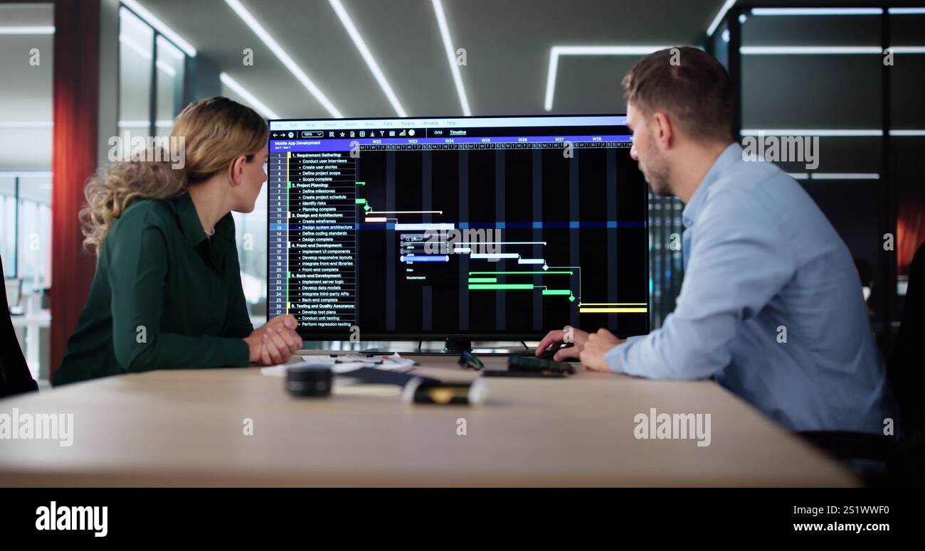 Conference Room Meeting With TV Screen And Board Stock Photo - Alamy