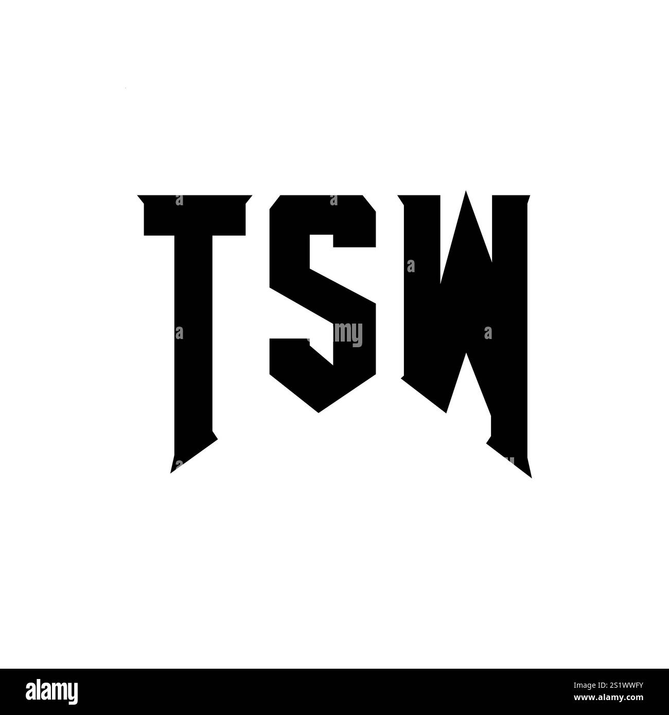 TSW letter logo design for technology company. TSW logo design black ...