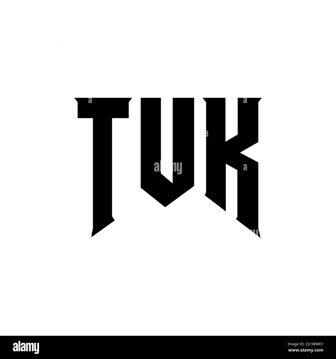 TUK letter logo design for technology company. TUK logo design black ...