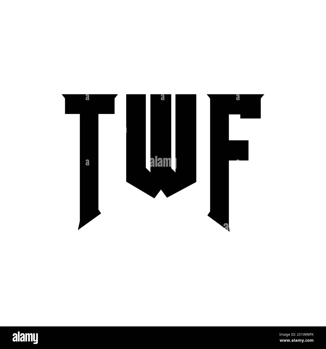 TWF letter logo design for technology company. TWF logo design black ...