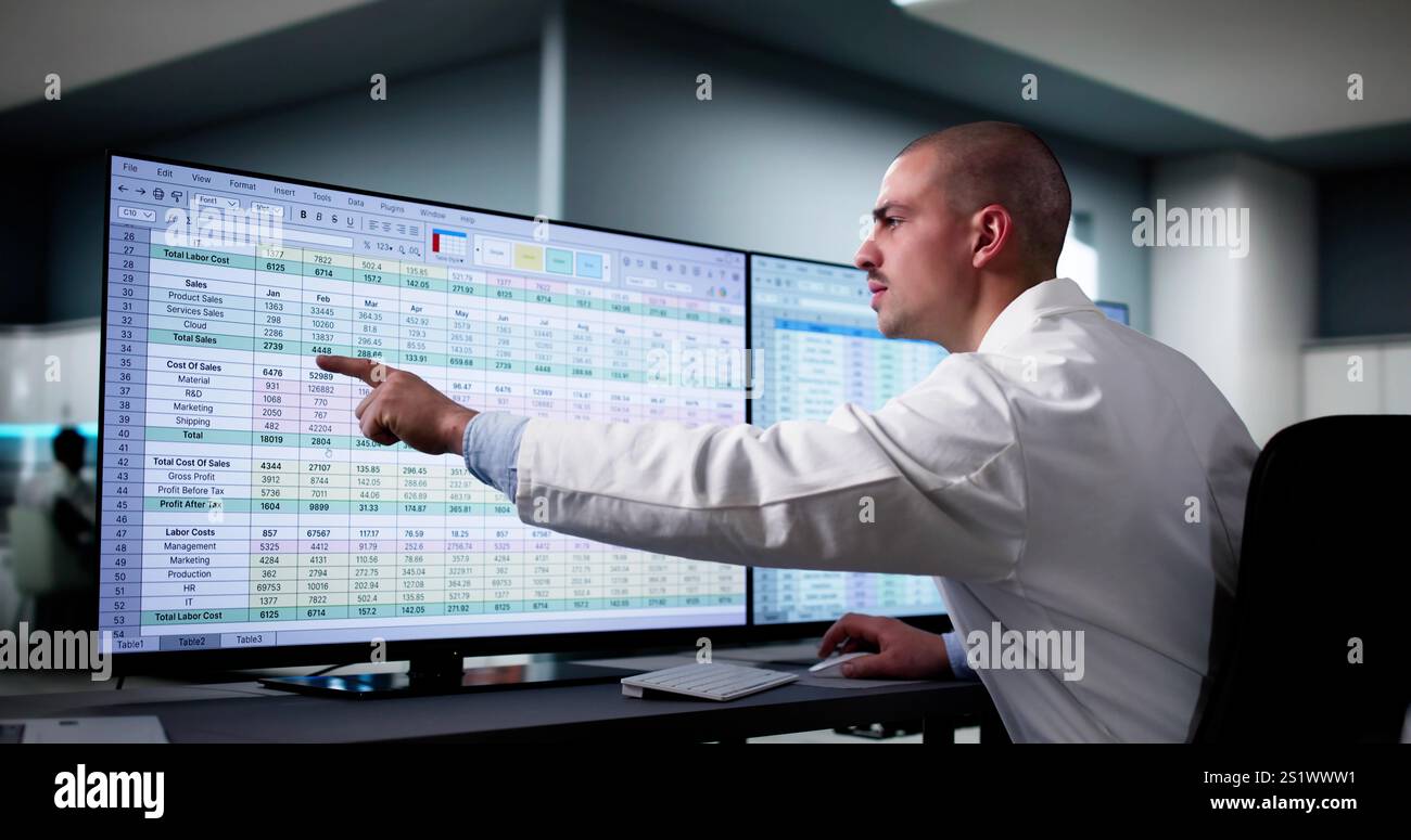 Medical Coding Bill And Billing Codes Spreadsheets Stock Photo - Alamy