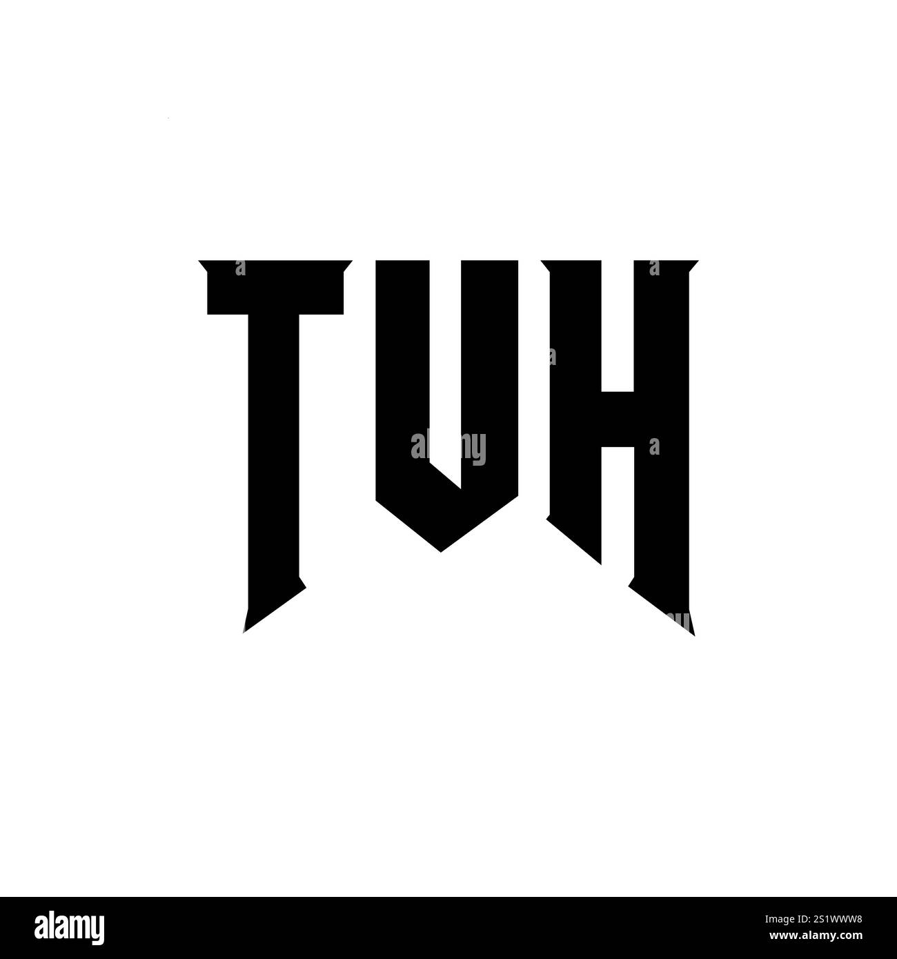 TUH letter logo design for technology company. TUH logo design black ...