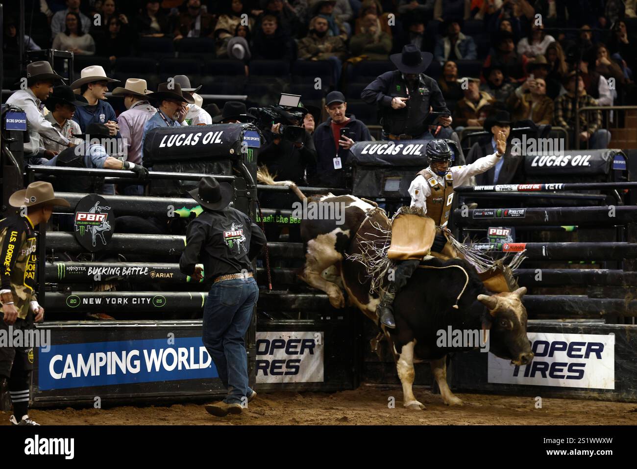 New York, USA. 04th Jan, 2025. Kaiden Loud rides during PBR's Unleash ...