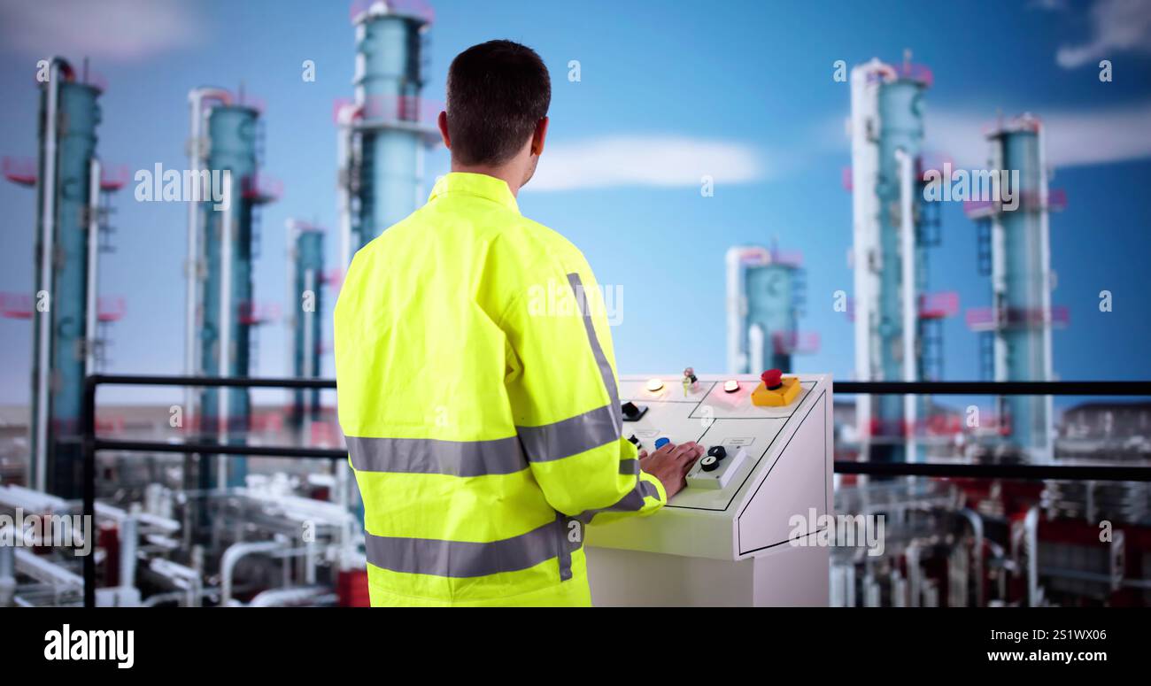 Oil And Gas Plant Control Panel And Switch Board Stock Photo - Alamy