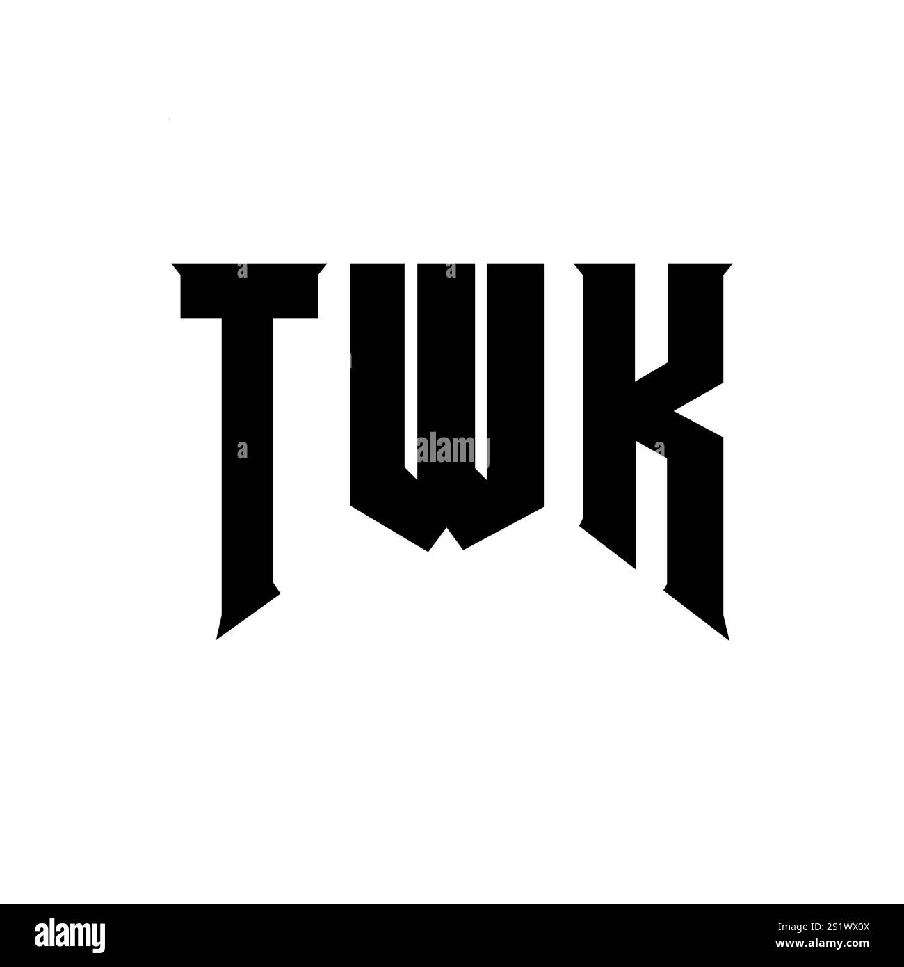 TWK letter logo design for technology company. TWK logo design black ...