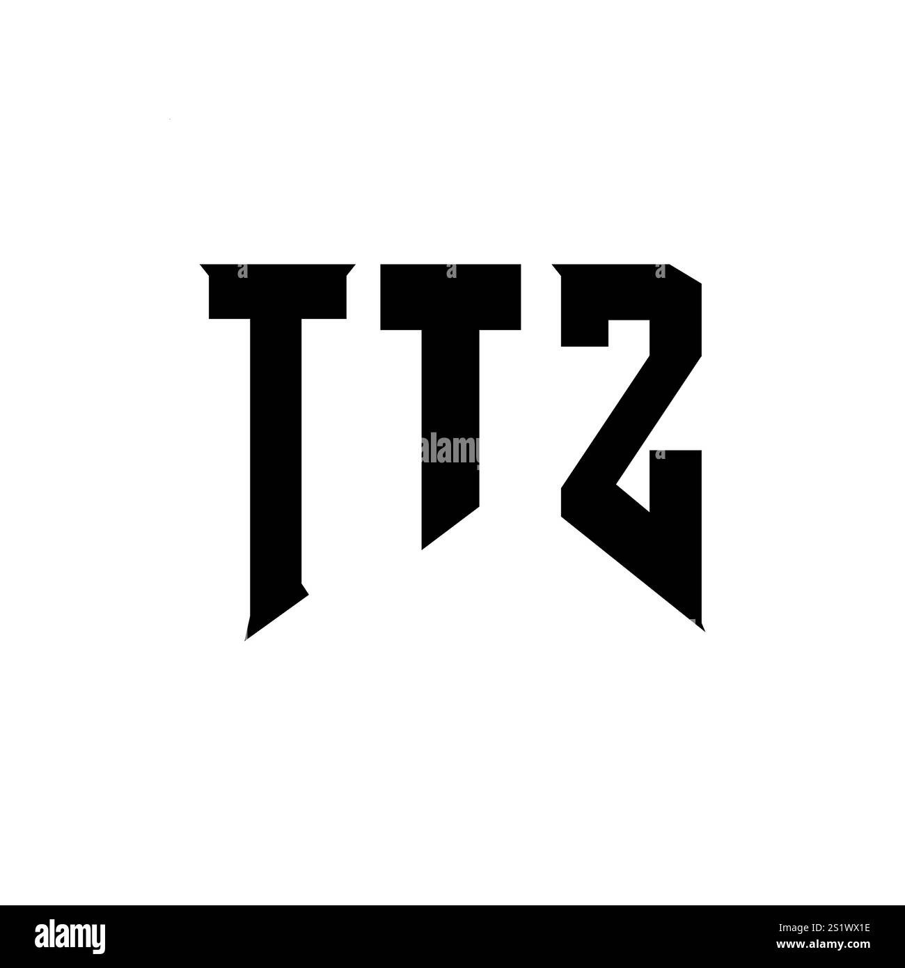 TTZ letter logo design for technology company. TTZ logo design black ...