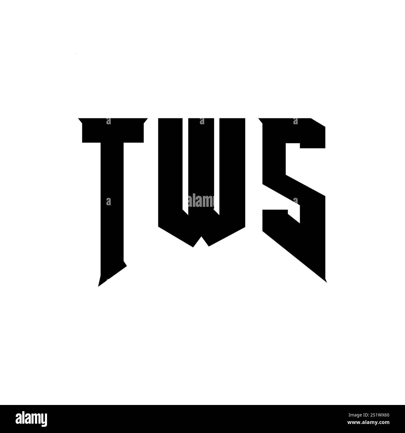 TWS letter logo design for technology company. TWS logo design black and white color combination ...