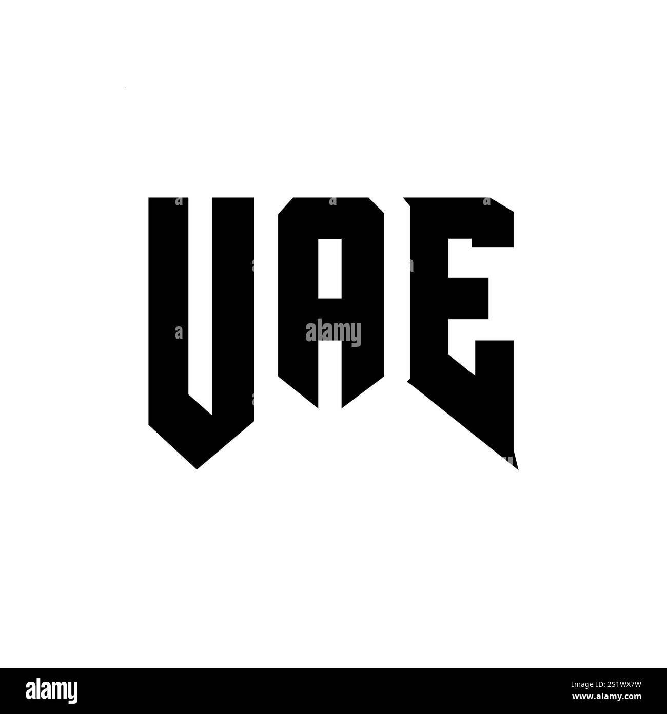 UAE letter logo design for technology company. UAE logo design black ...