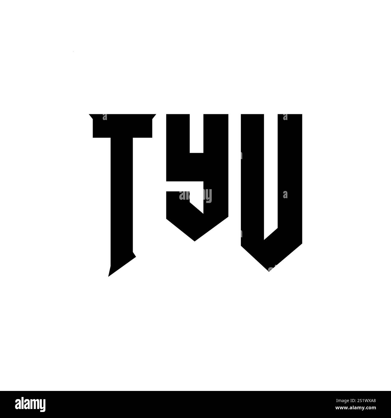 TYU letter logo design for technology company. TYU logo design black ...