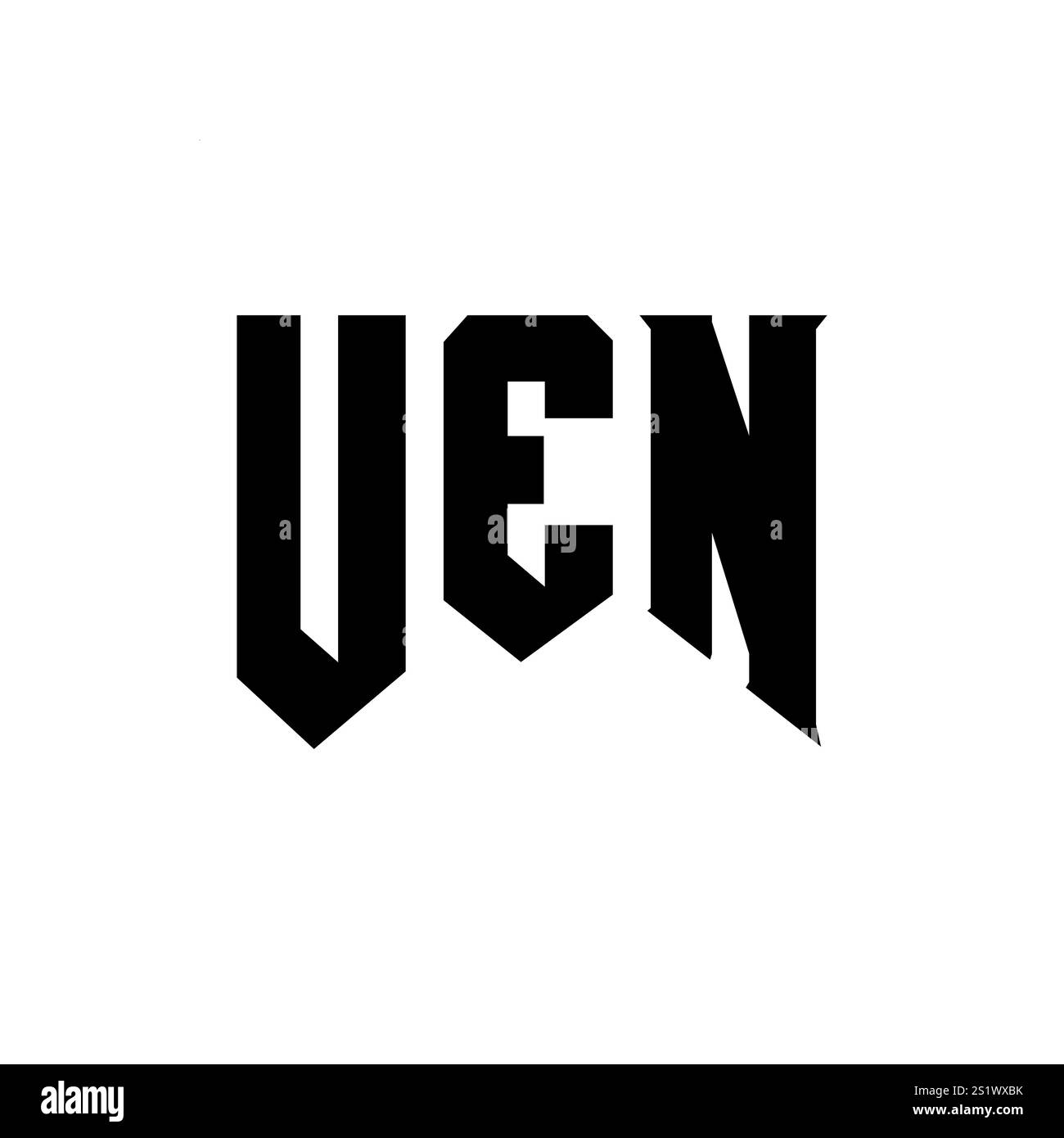 UEN letter logo design for technology company. UEN logo design black ...