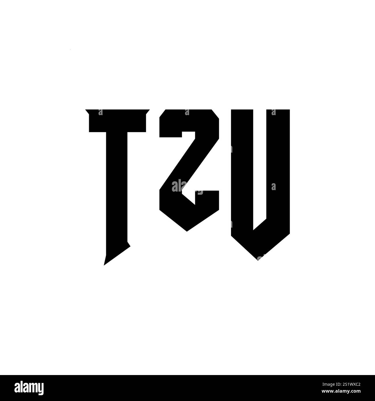 TZU letter logo design for technology company. TZU logo design black ...