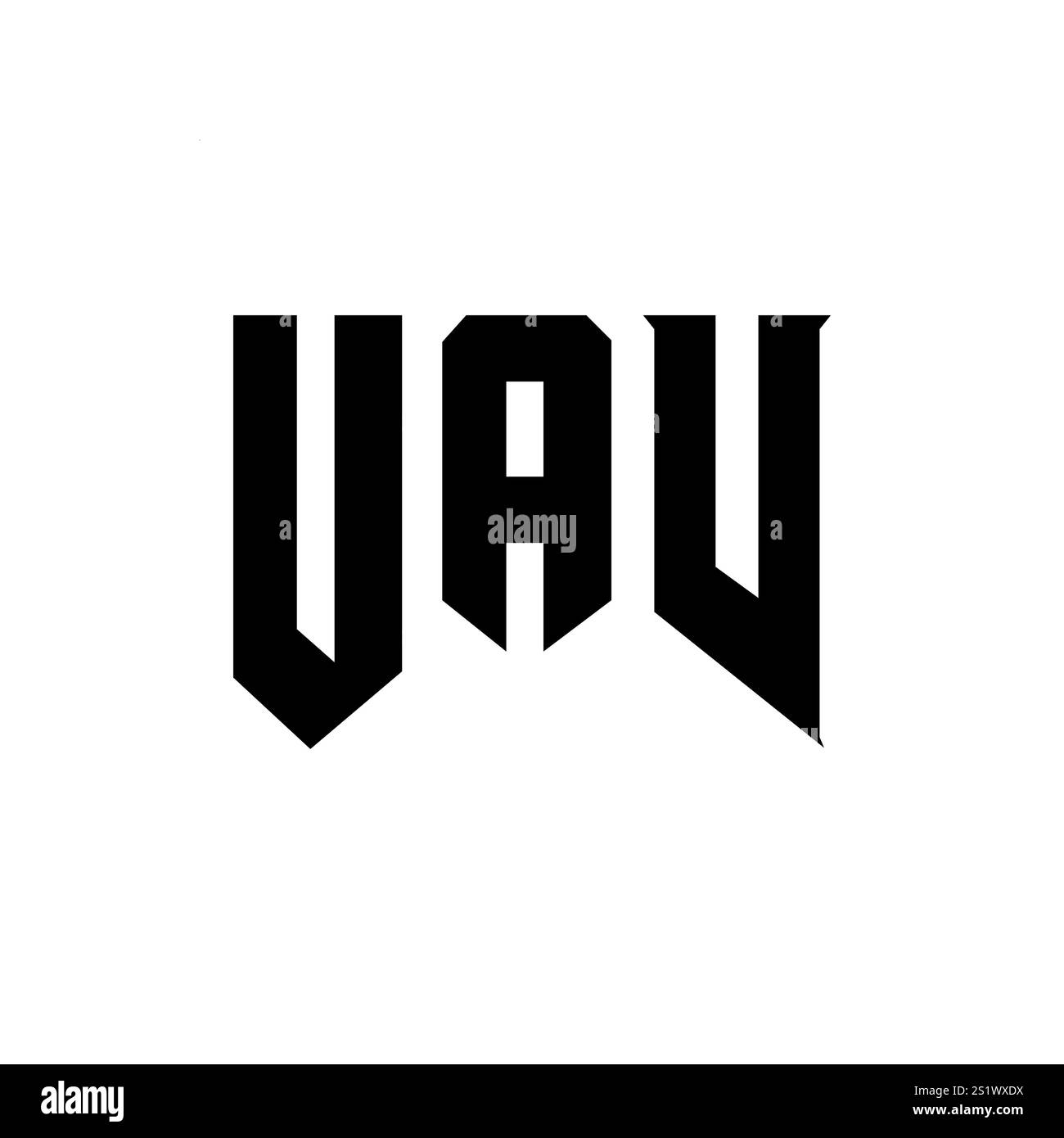 UAV letter logo design for technology company. UAV logo design black ...