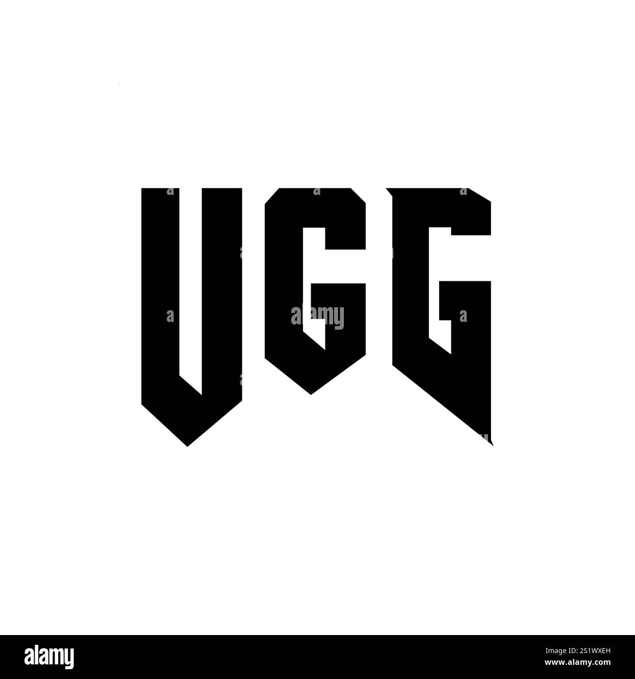 UGG letter logo design for technology company. UGG logo design black ...