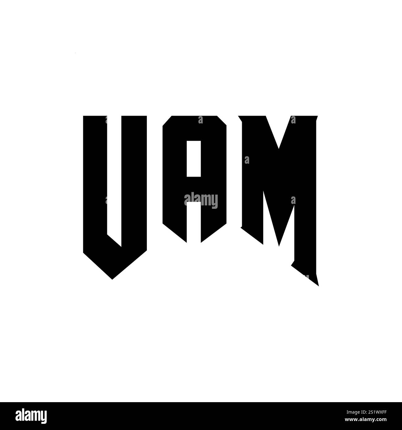 UAM letter logo design for technology company. UAM logo design black ...