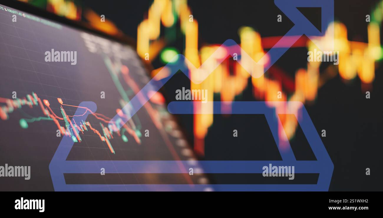 Dynamic Stock Market Analysis with Rising Graph and Blurred Trading ...