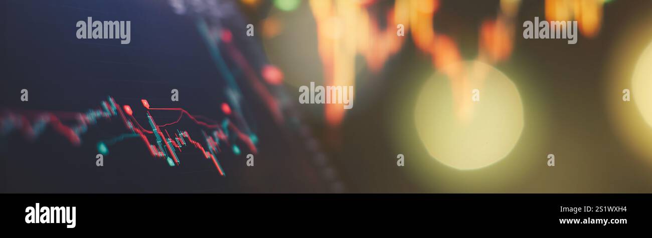 Dynamic Stock Market Analysis with Rising Graph and Blurred Trading ...