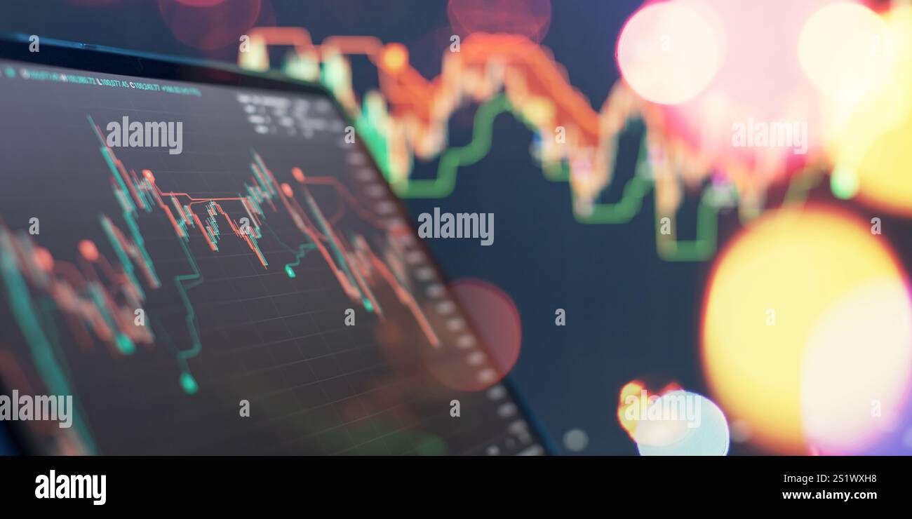 Dynamic Stock Market Analysis with Rising Graph and Blurred Trading ...