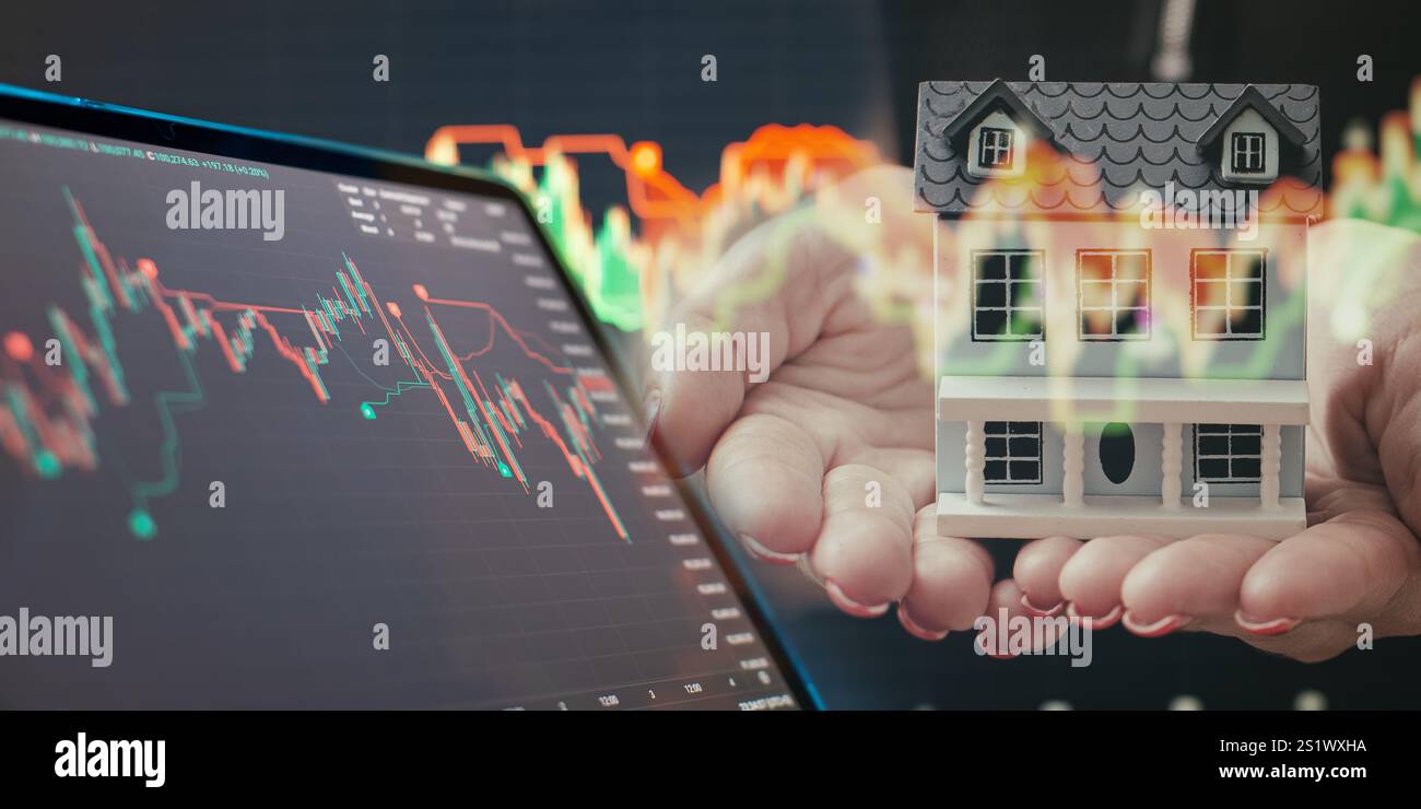 Dynamic Stock Market Analysis with Rising Graph and Blurred Trading ...