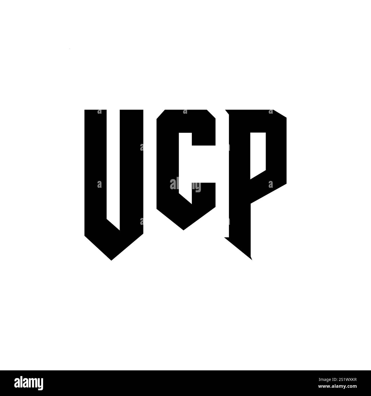 UCP letter logo design for technology company. UCP logo design black and white color combination ...